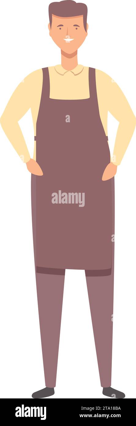 Teenage service uniform icon cartoon vector. Teen first job. Work ...