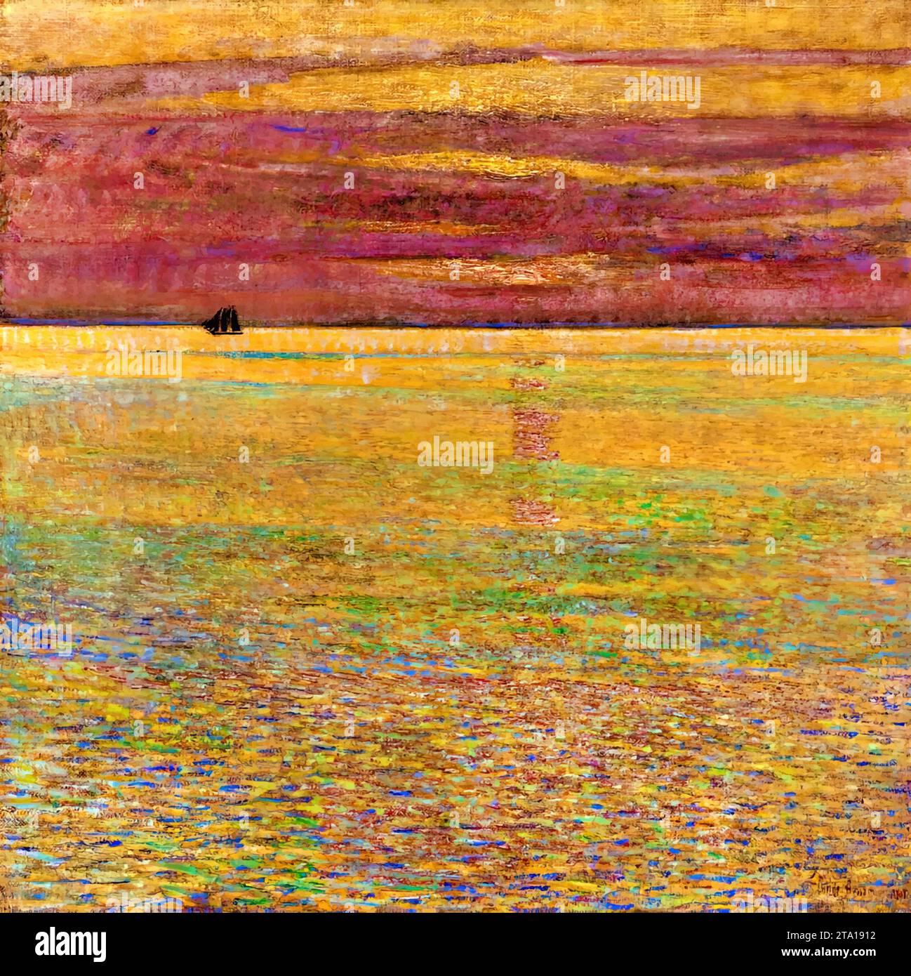 Sunset at Sea, 1911 – Childe Frederick Hassam Stock Vector Image & Art ...