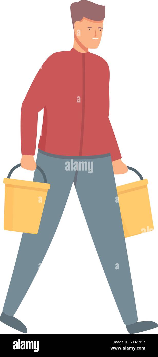 Walking mushroom picker icon cartoon vector. Season food fall. Timber ... Walking mushroom picker icon cartoon vector. Season food fall. Timber ...