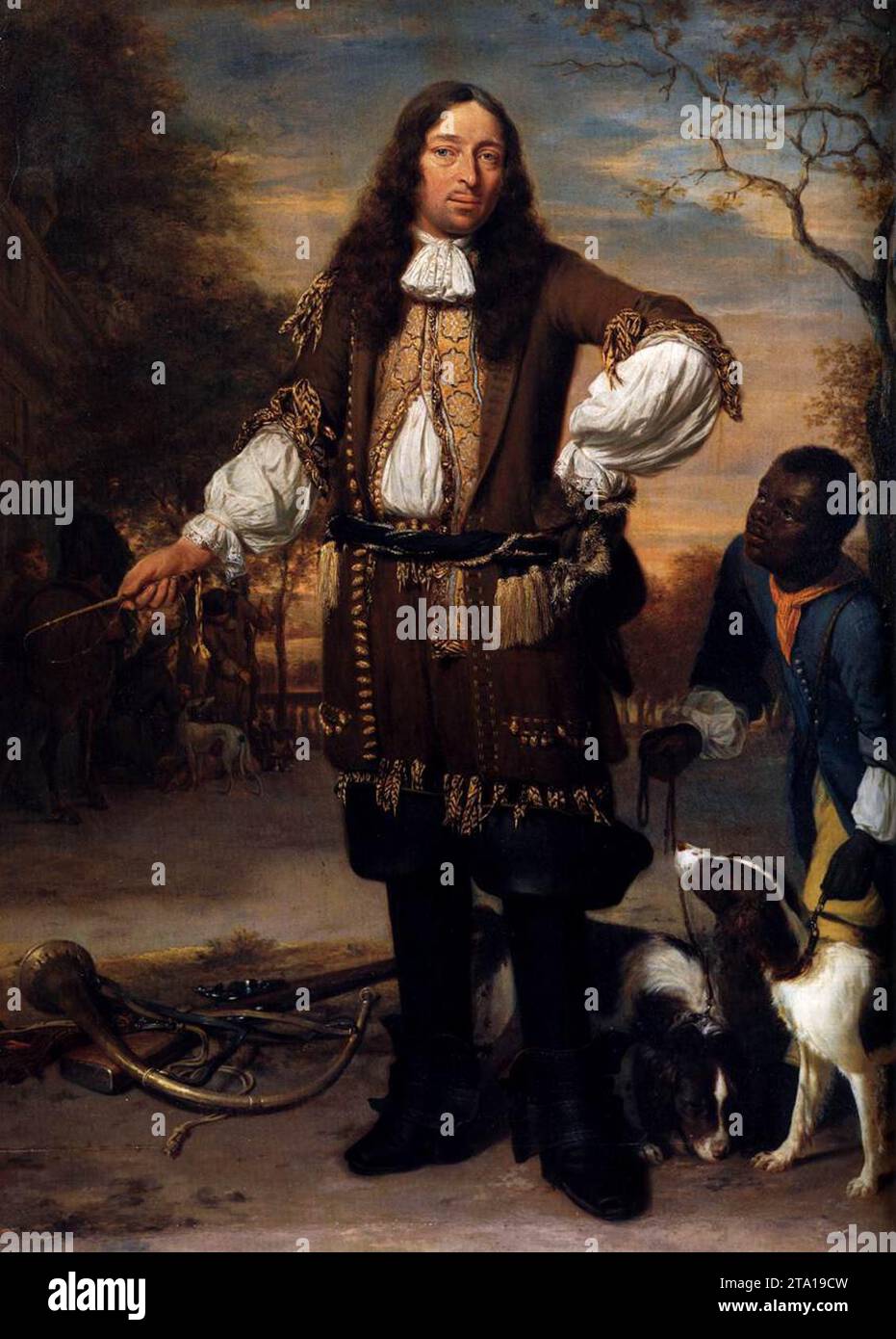 Portrait of Johan de la Faille 1674 by Johannes I Verkolje Stock Photo ...