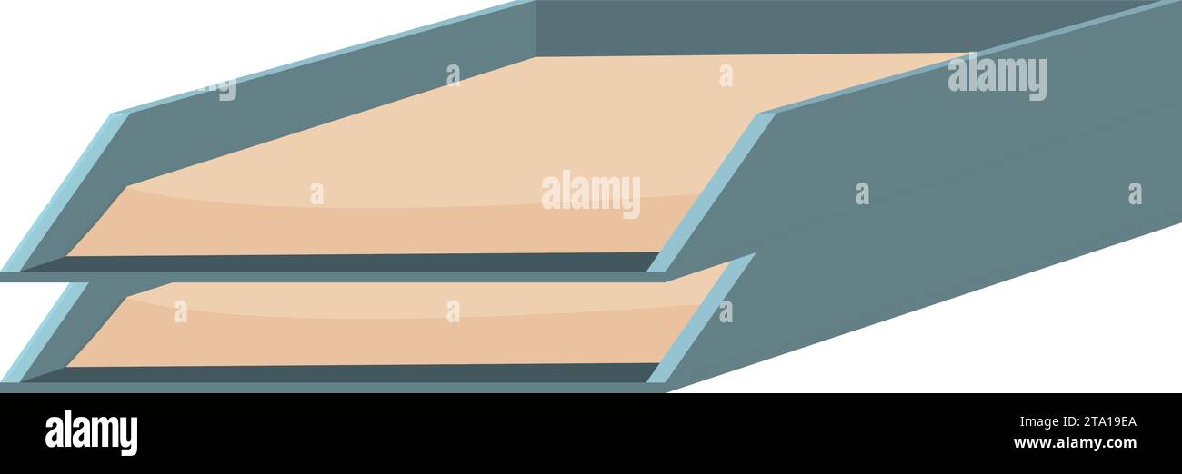 Rack paper tray icon cartoon vector. File equipment. Data letter box ...