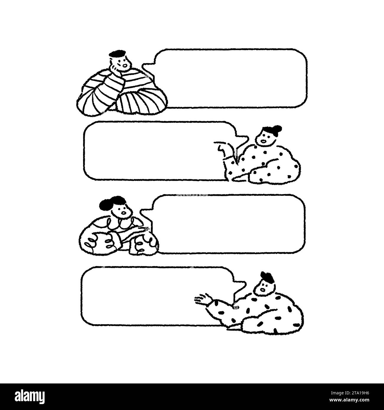 Cartoon girl talking Black and White Stock Photos & Images - Alamy