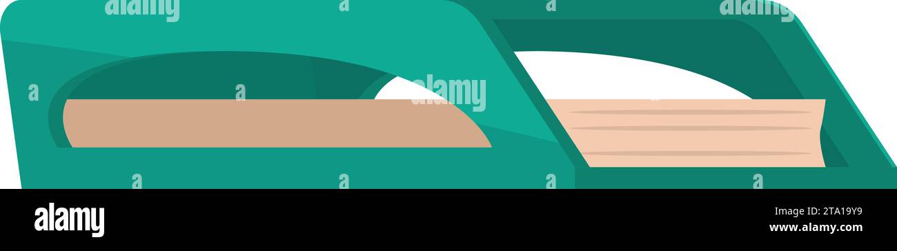 Letter paper tray icon cartoon vector. Case send box. Stack book Stock ...