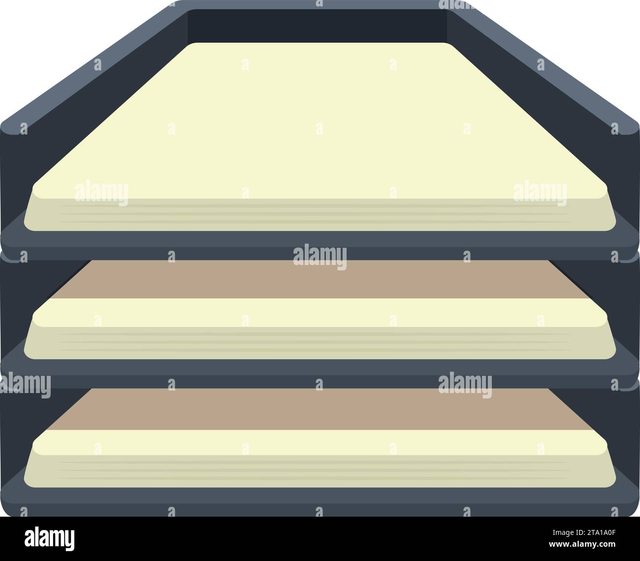 Cabinet paper tray icon cartoon vector. Letter inbox. Ream stack card ...