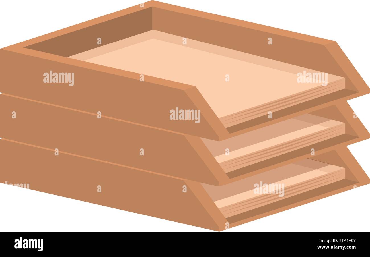 Paperwork tray icon cartoon vector. Send cabinet case. Folder card ...