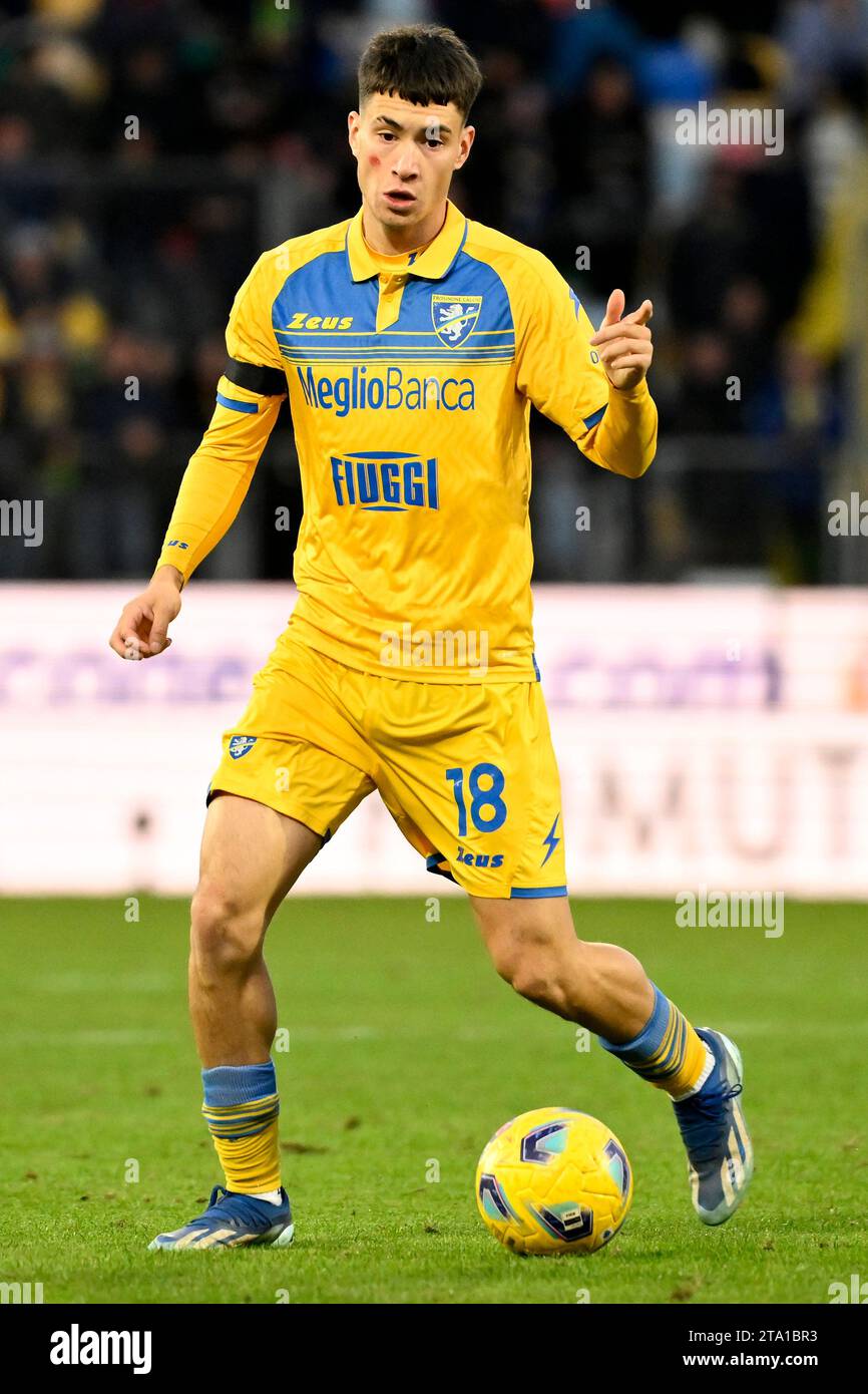Matias Soule of Frosinone in action during the Serie A football match ...