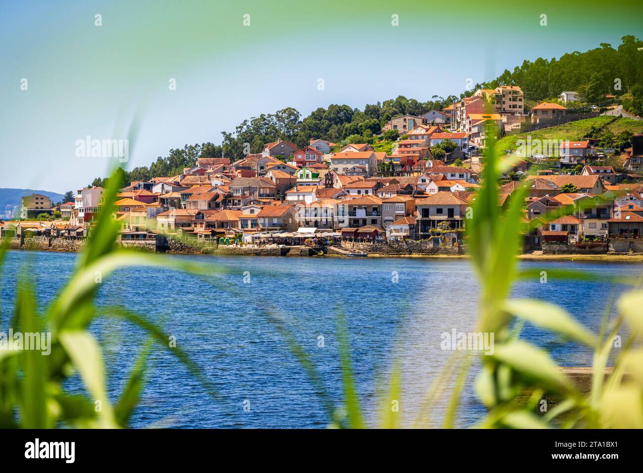 Beautiful city ocean landscape, Combarro, Spain, Galicia Stock Photo ...