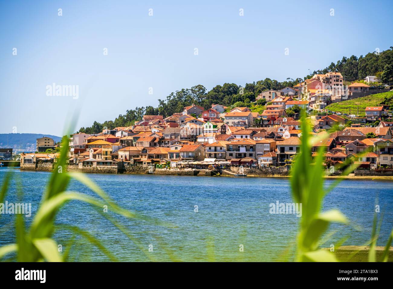 Beautiful city ocean landscape, Combarro, Spain, Galicia Stock Photo ...