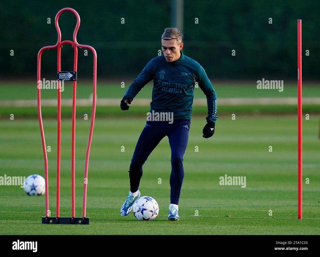 Arsenal's Leandro Trossard during a training session at the Arsenal ...