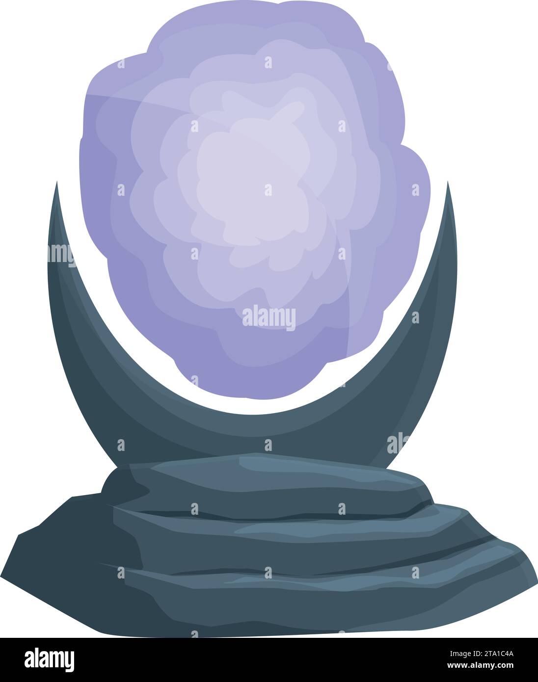 Podium magic portal icon cartoon vector. Medieval platform. Gate cave ...