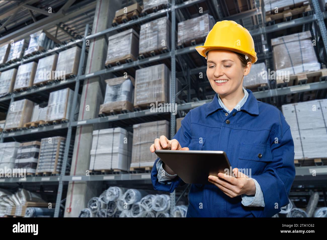 Female warehouse hi-res stock photography and images - Alamy