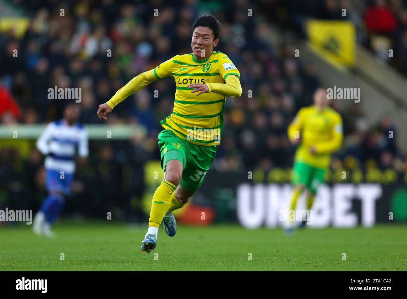 Hwang Ui-Jo of Norwich City - Norwich City v Queens Park Rangers, Sky ...