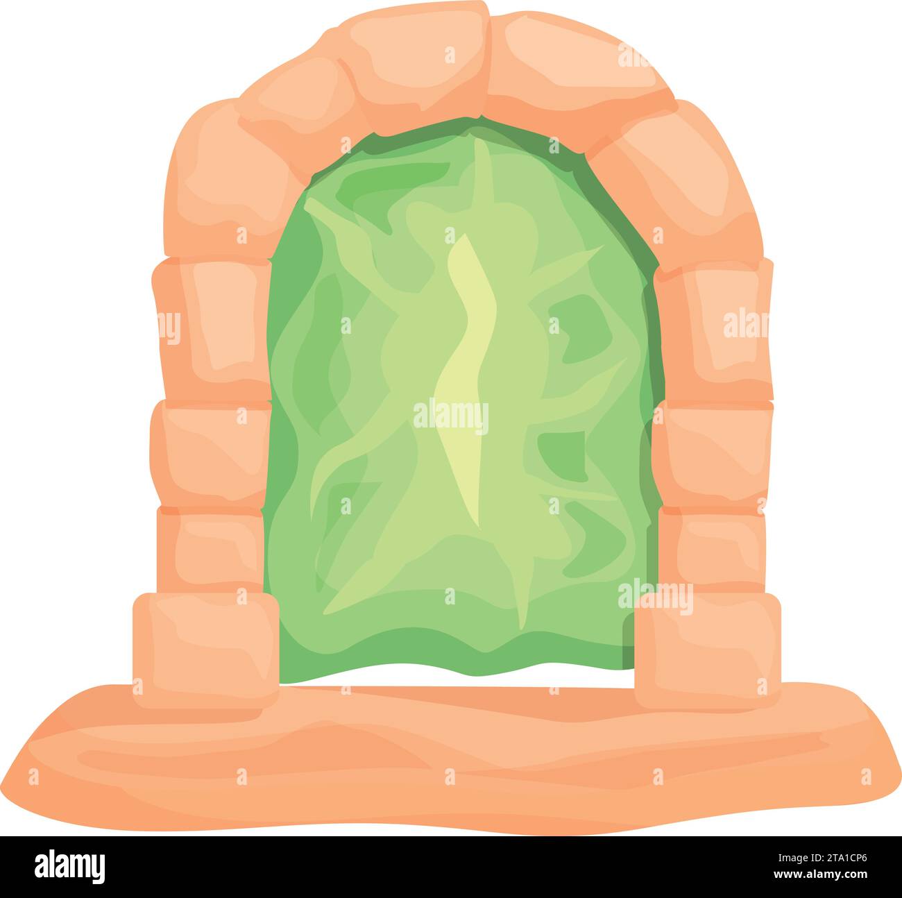 Green glow energy portal icon cartoon vector. Cyber laser. Future stand Stock Vector Image & Art ...
