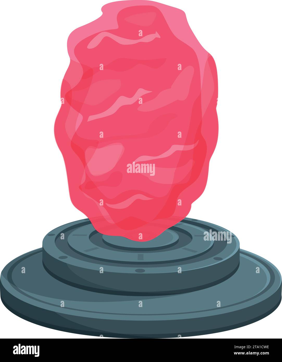 Ruby stone portal icon cartoon vector. Circle light door. Aline game ...