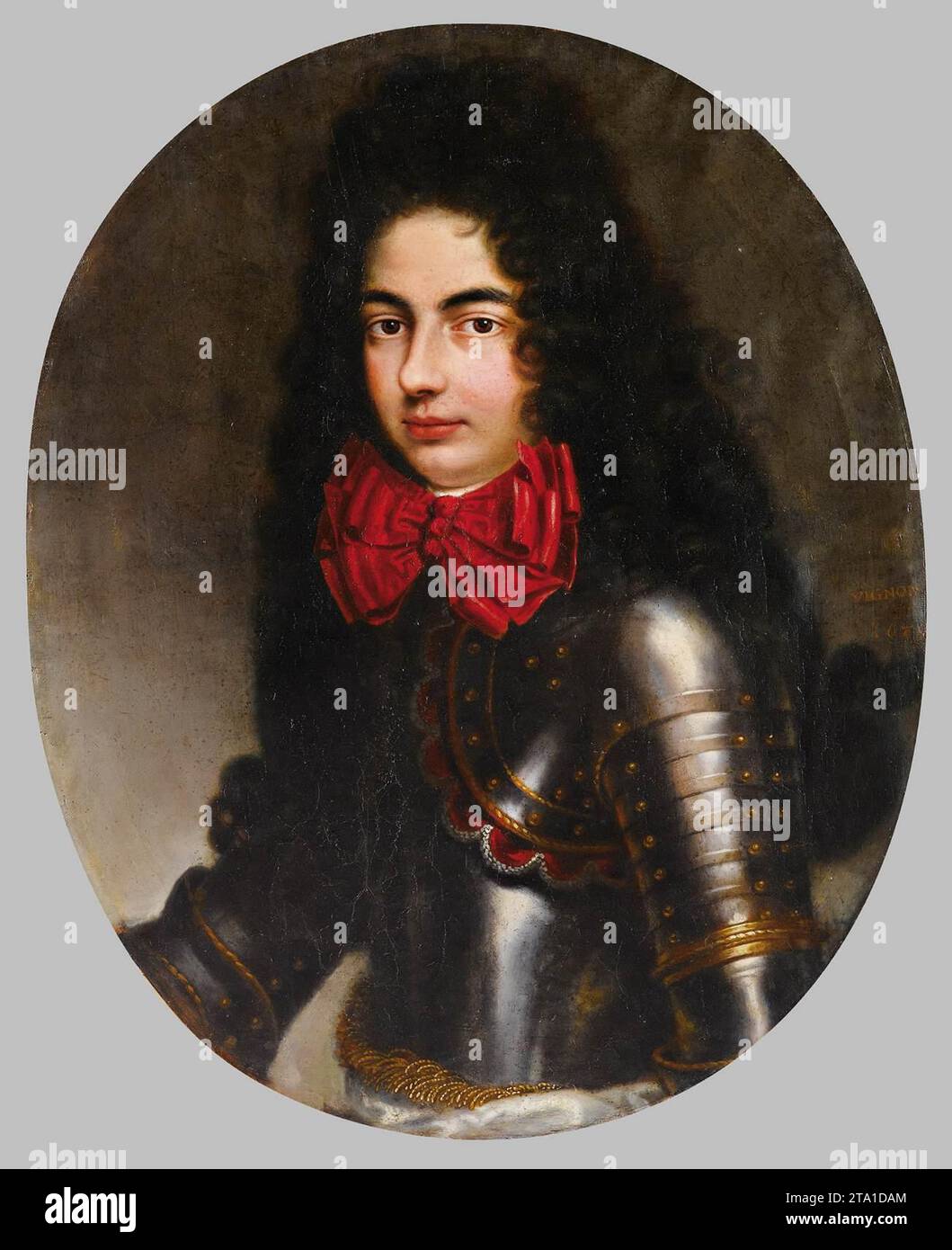 Presumed Portrait of a Son of Louis XIV 1689 by Philippe Vignon Stock ...