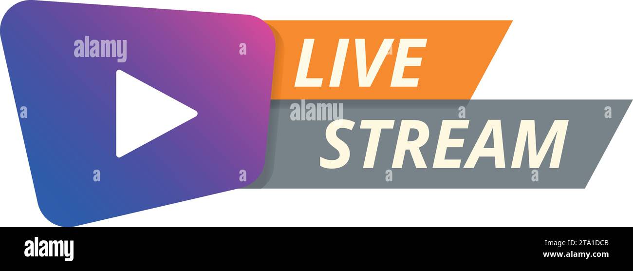 Time live stream icon cartoon vector. Radio play webinar. Online movie ...