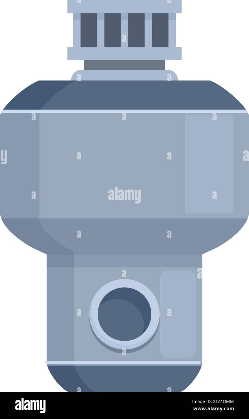 Food waste disposer sink icon cartoon vector. Kitchen pipe basin ...