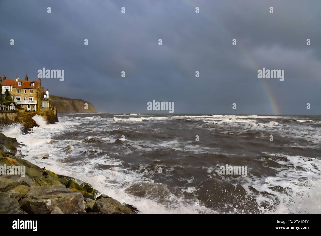 Rainbow, Robin Hood's Bay Stock Photo - Alamy