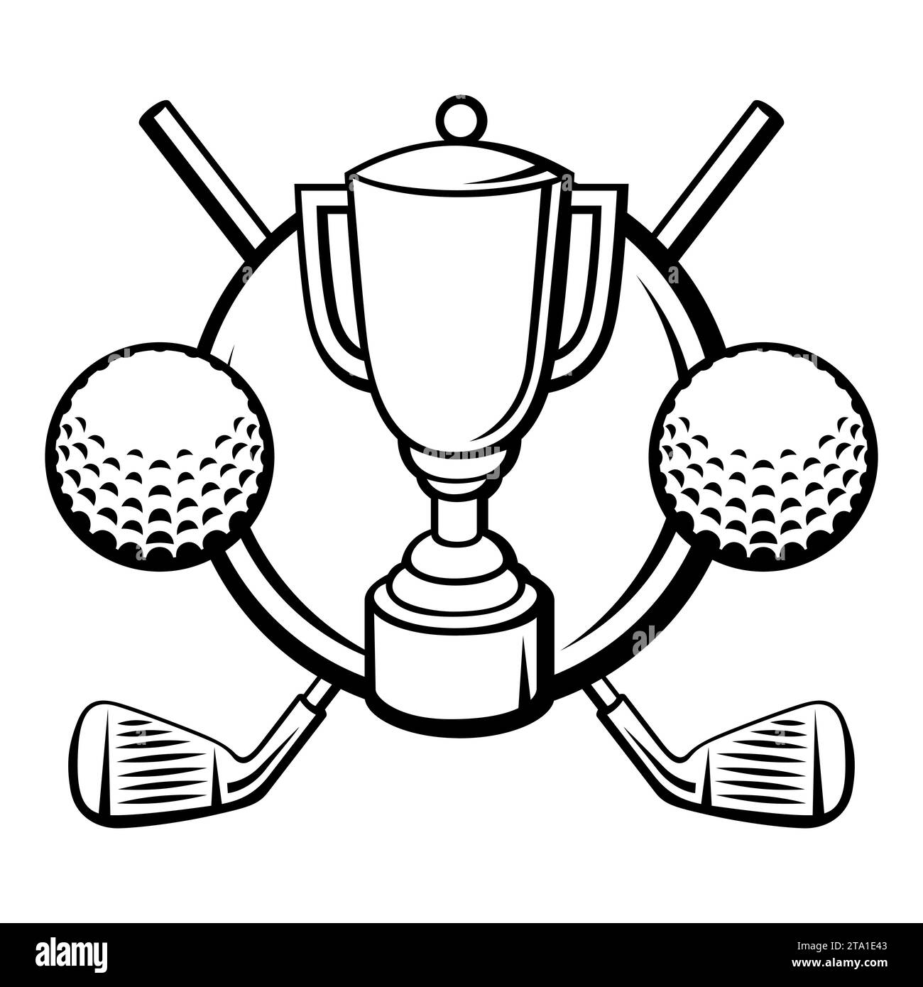 Emblem with golf symbols. Sport club label or emblem Stock Vector Image ...
