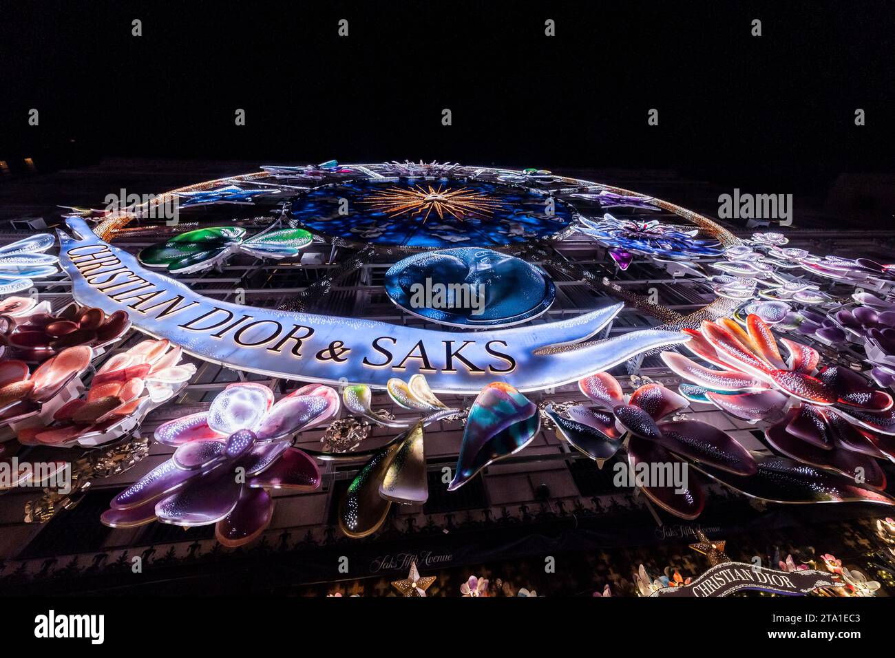 Thousands of visitors crowd Saks Fifth Avenue in New York to view their world-famous Christmas ...