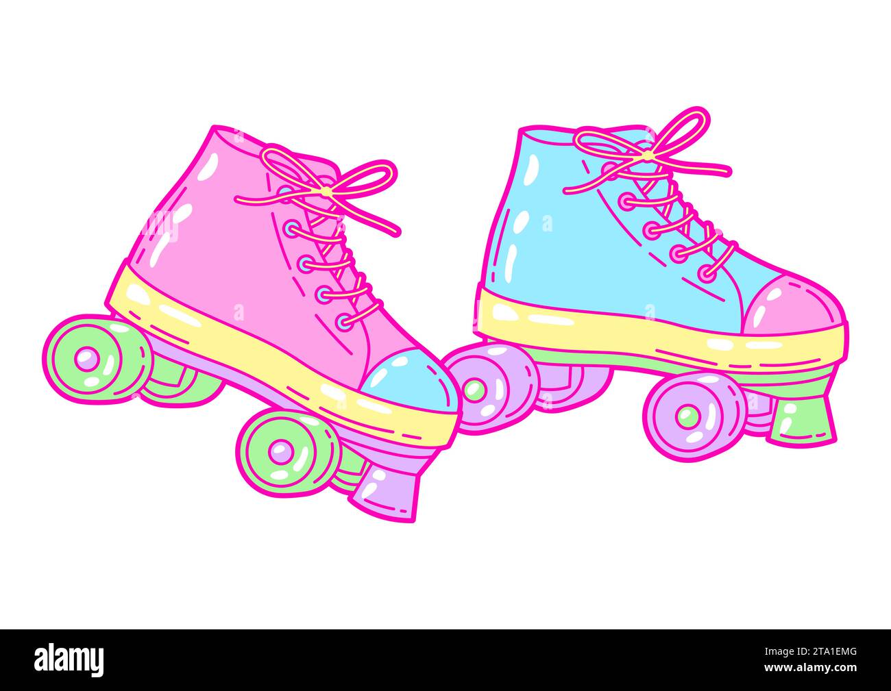 Illustration of rollers. Colorful cute icon. Creative symbol in cartoon ...