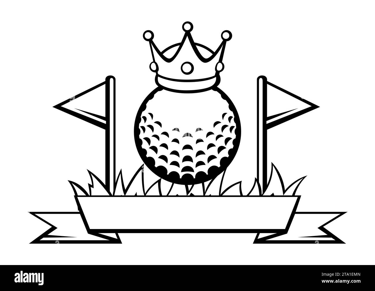 Emblem with golf symbols. Sport club label or emblem Stock Vector Image ...