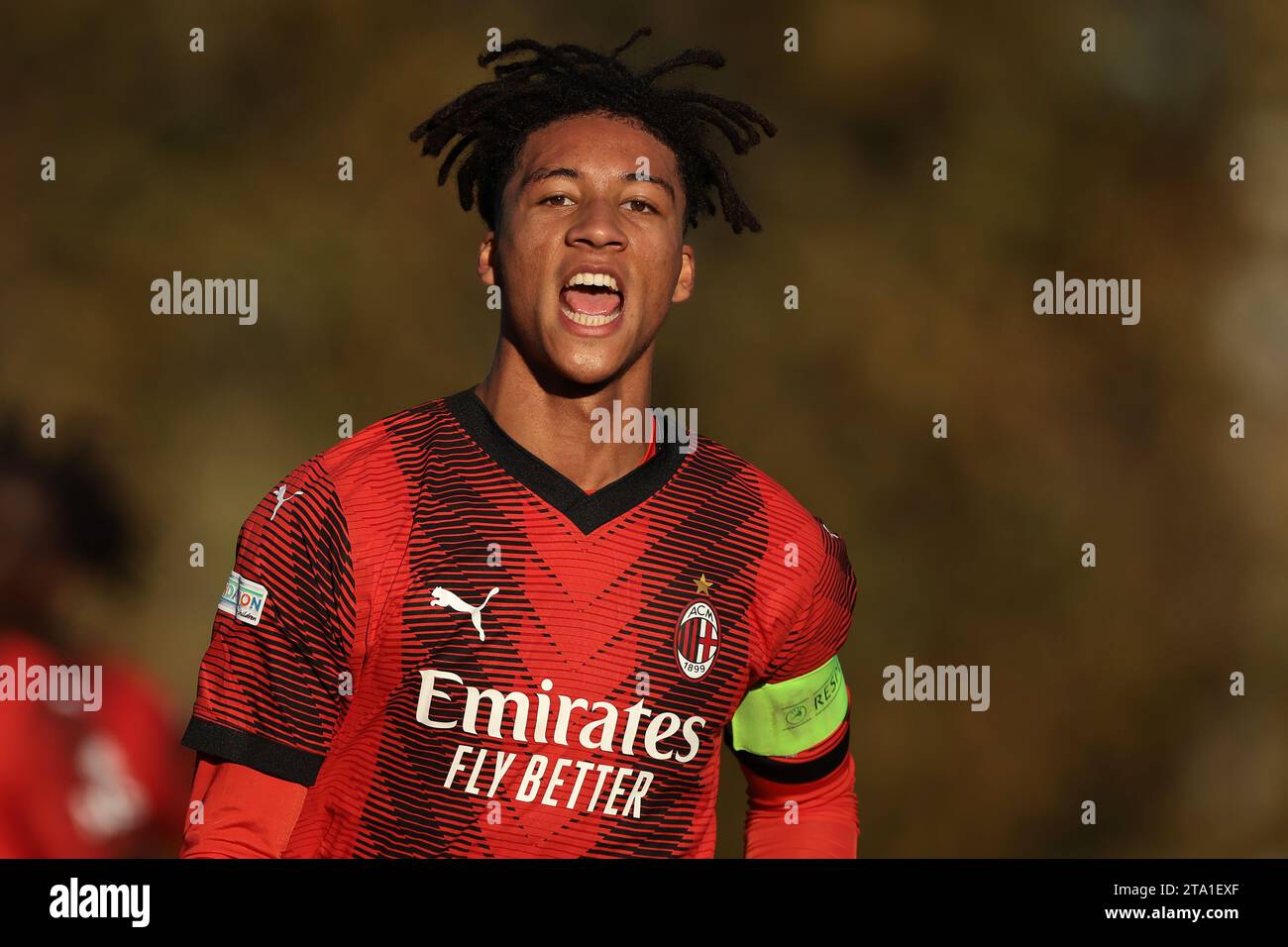 Milan, Italy. 28th Nov, 2023. Kevin Zeroli of AC Milan celebrates after ...