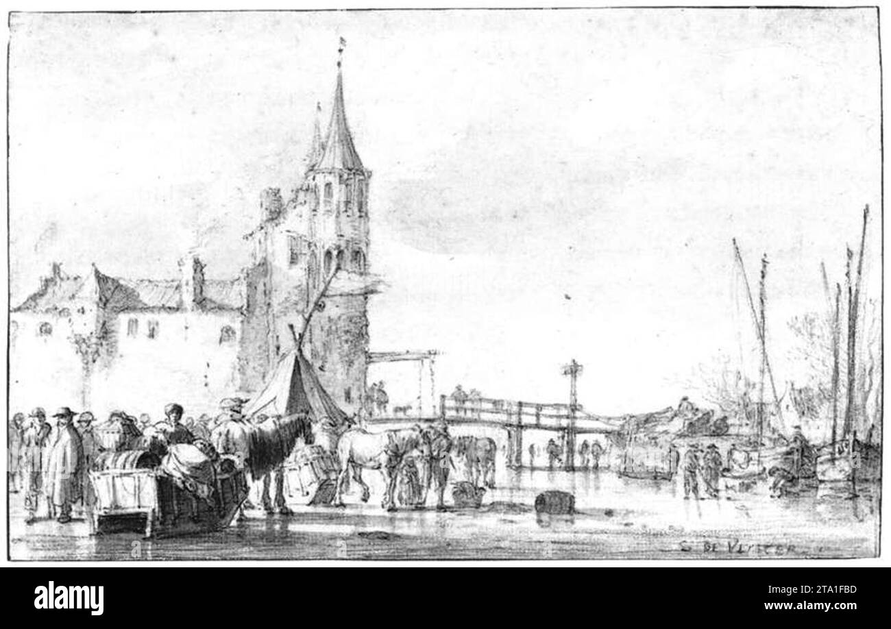 The northwest side of the rotterdam gate at delft hi-res stock ...