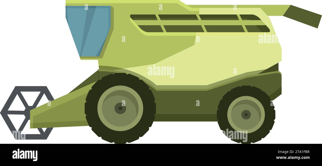 Agricultural combine harvester icon cartoon vector. Farm vehicle. Heavy ...