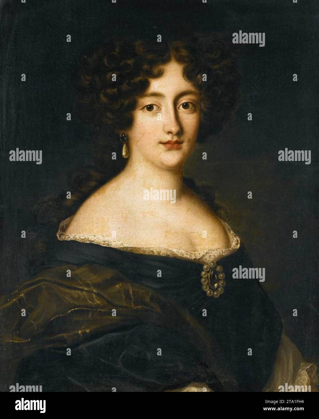 Portrait of Ortensia Mancini - by Jacob Ferdinand Voet Stock Photo - Alamy