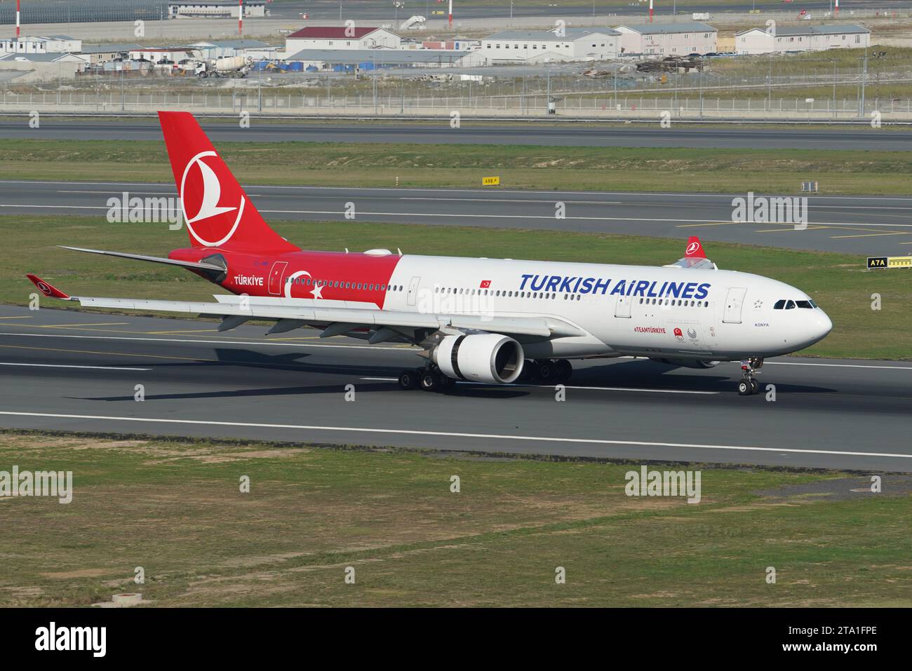 ISTANBUL, TURKIYE - OCTOBER 01, 2022: Turkish Airlines Airbus A330-203 ...