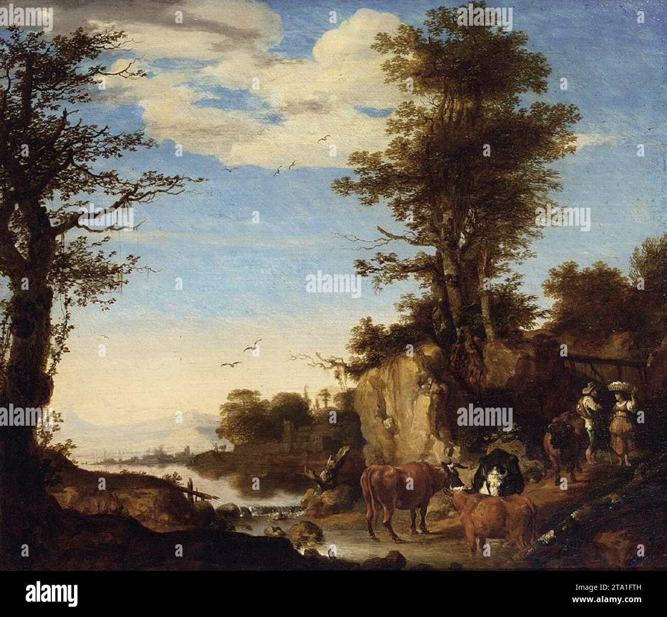 River Landscape - by Arie De Vois Stock Photo - Alamy