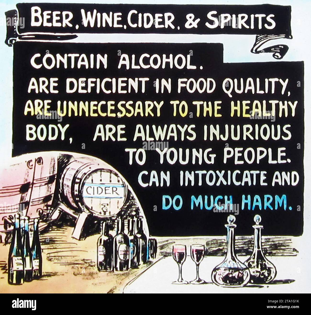 Temperance message. Victorian period Stock Photo - Alamy