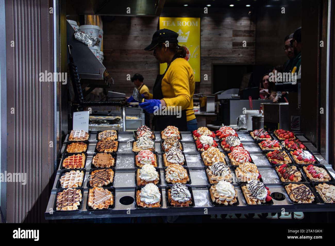 Variety fresh baked waffles hi-res stock photography and images - Alamy