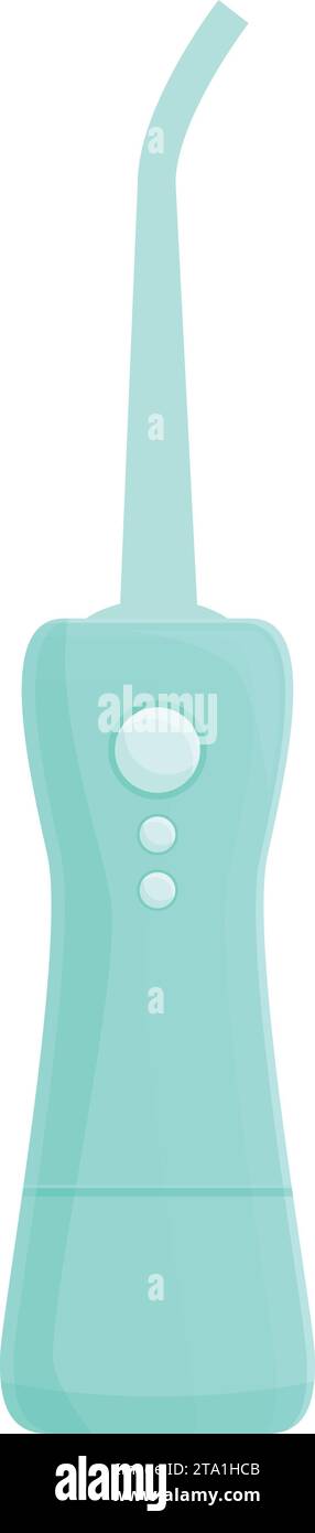 Green teeth irrigator icon cartoon vector. Tech cleaner. Care residence ...