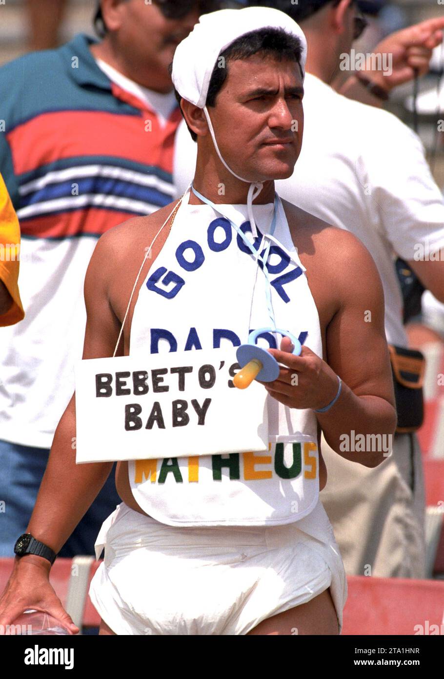 A Brazilian fan at the 1994 World Cup Stock Photo - Alamy