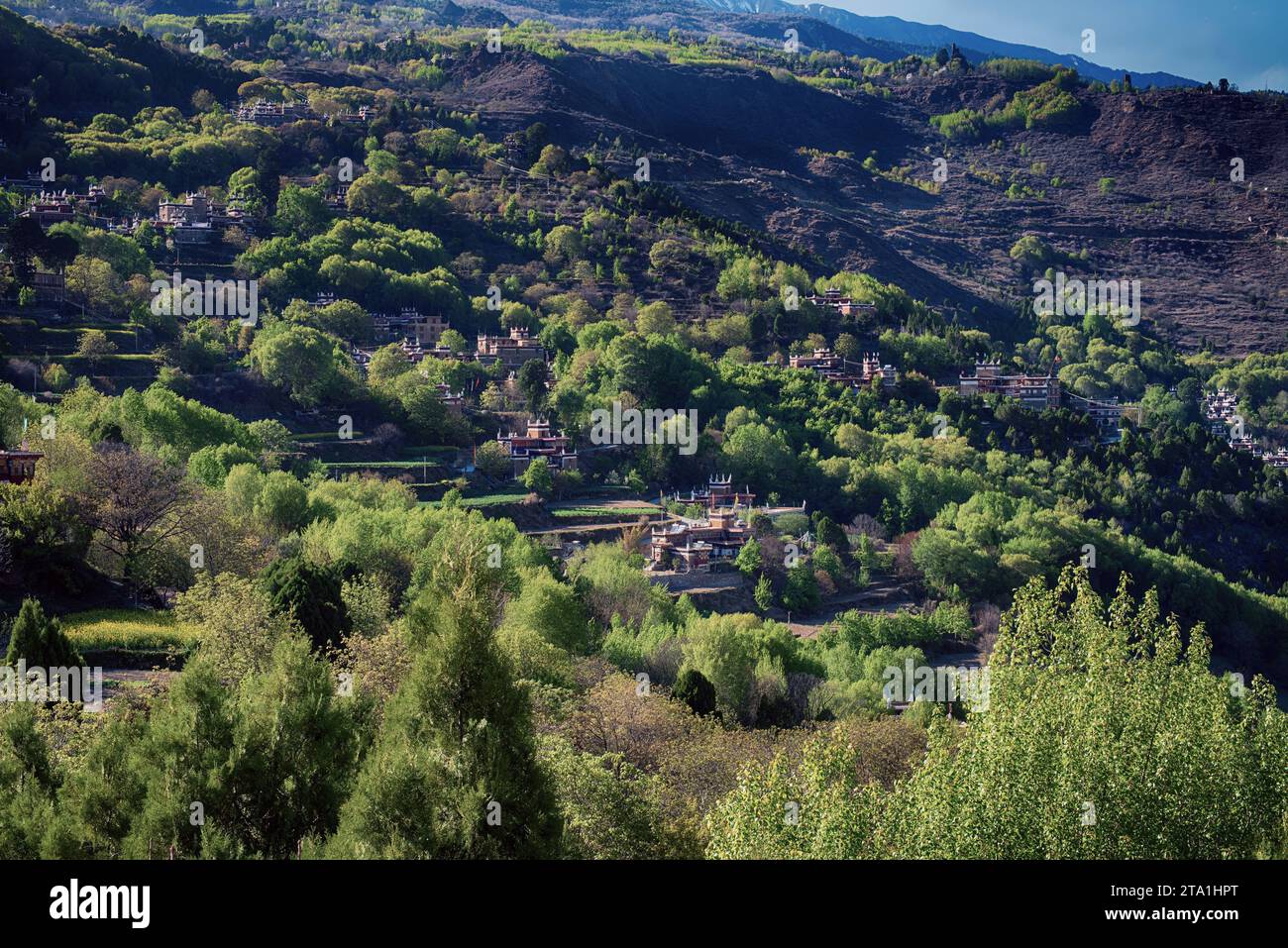 Danba County, Sichuan Province China. Zhonglu Township, Architectural ...