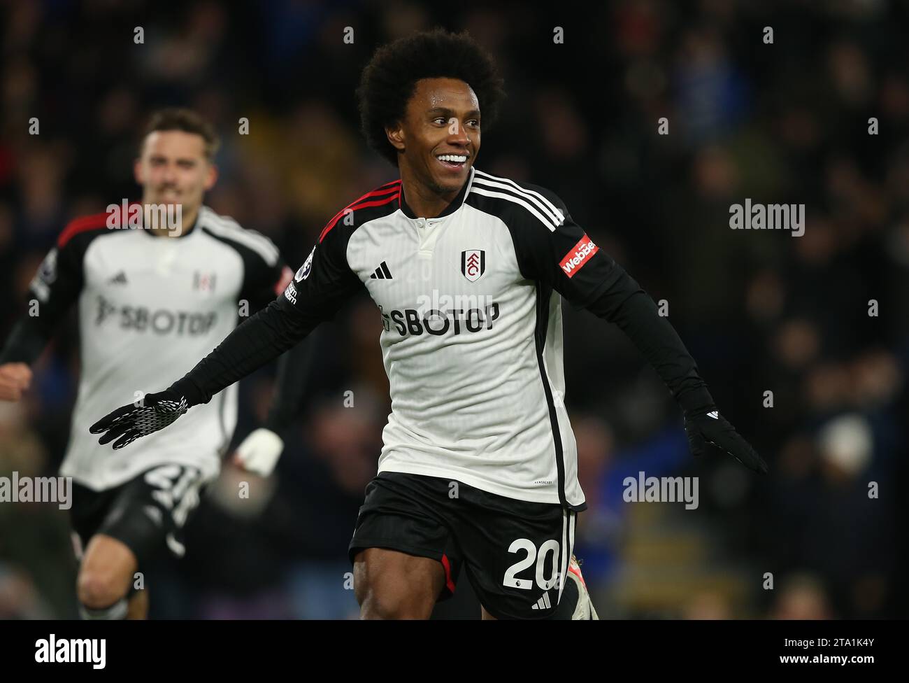 GOAL 2-1, Willian of Fulham goal celebration after scoring a penalty ...