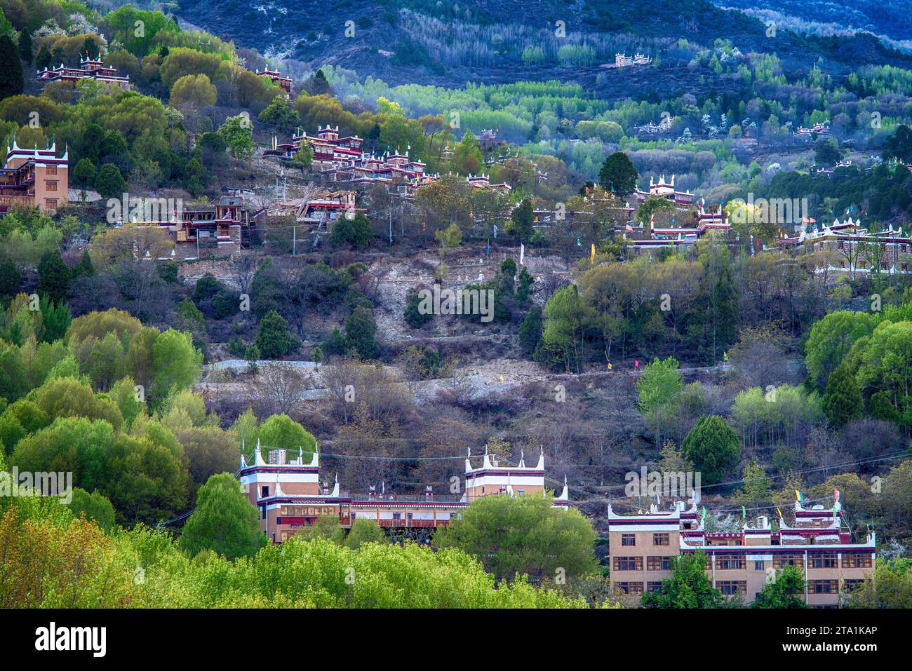 Danba County, Sichuan Province China. Zhonglu Township, Architectural ...