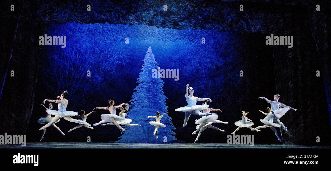 the corps de ballet in THE NUTCRACKER presented by English National ...