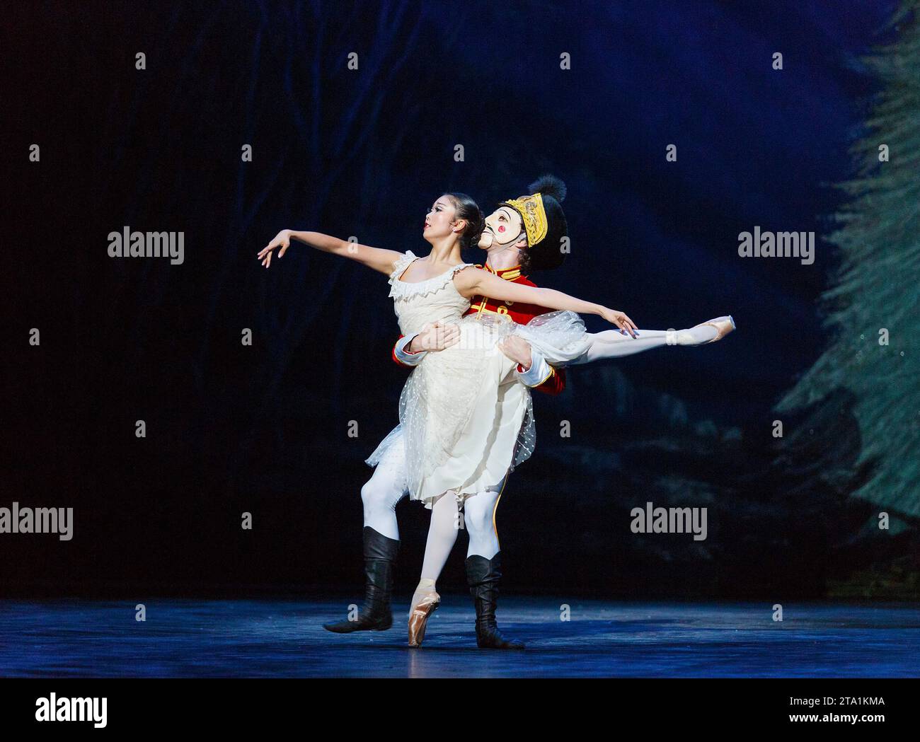 Shiori Kase (Clara), Nathan Young (Nutcracker) in THE NUTCRACKER at the ...