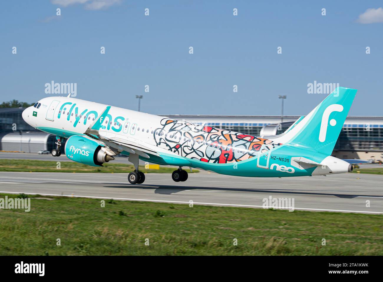 Saudi airline's Flynas Airbus A320 NEO in a "Year of Arabic Calligraphy ...
