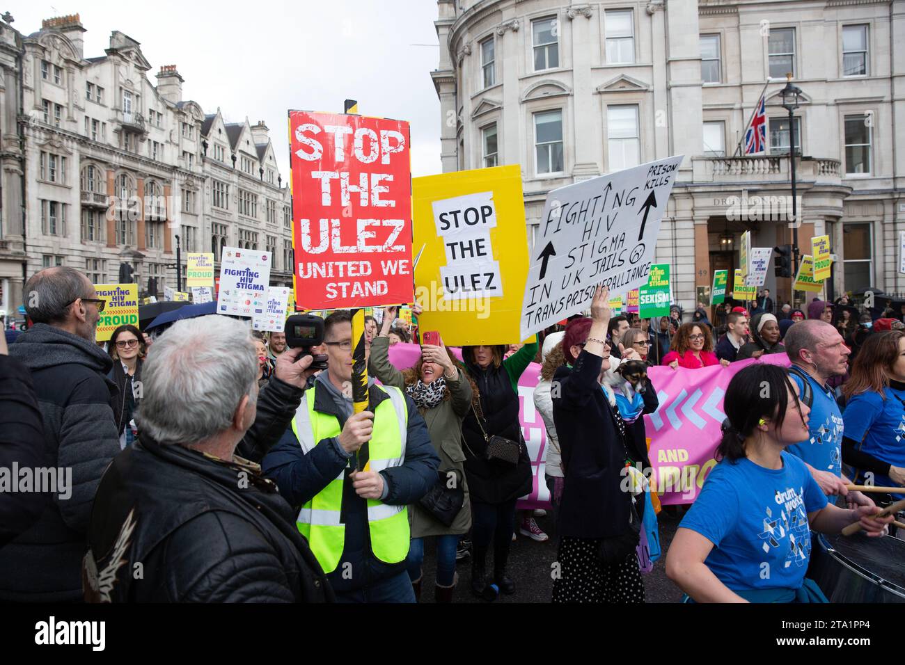 Ulez protest westminster hi-res stock photography and images - Alamy