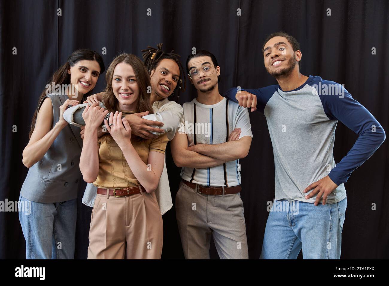 Team office collaboration embracing hi-res stock photography and images ...