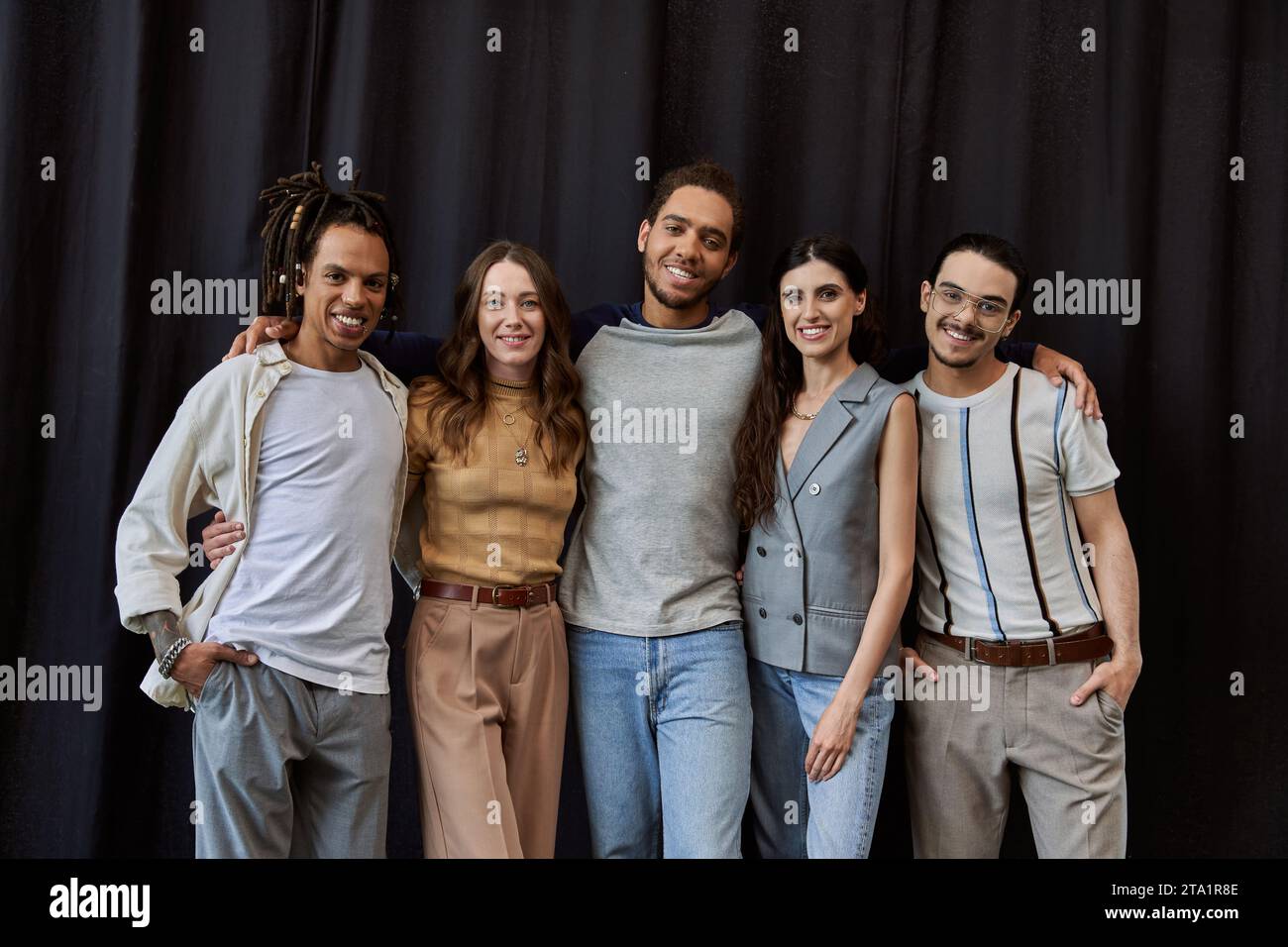 Group positive american adults hi-res stock photography and images - Alamy