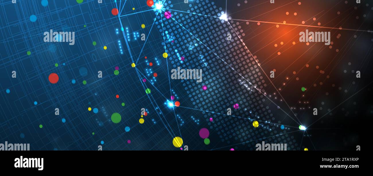 Technology abstract futuristic science background for internet business ...