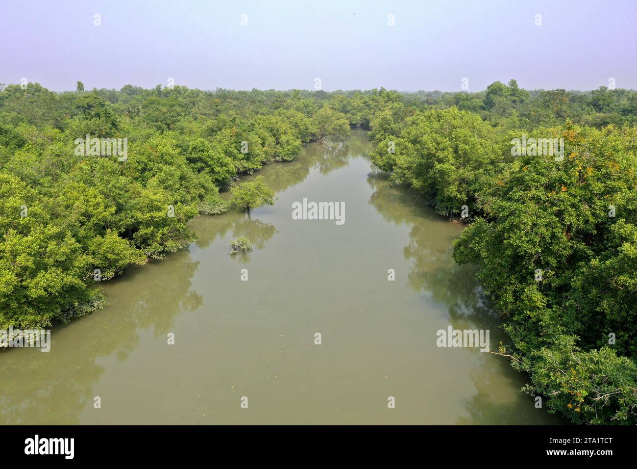 Khulna, Bangladesh - November 24, 2023: Aerial view of the Sundarban ...