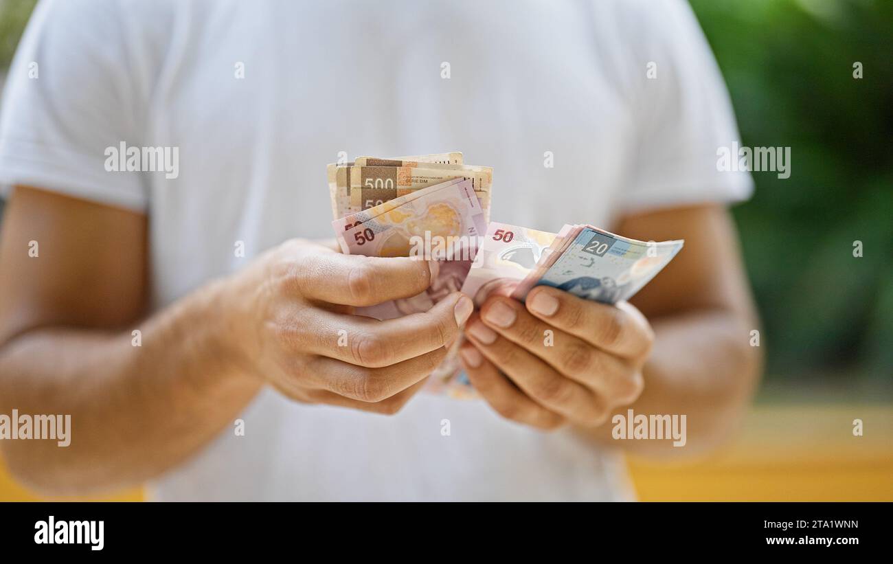 Hispanic man counting mexican hi-res stock photography and images - Alamy
