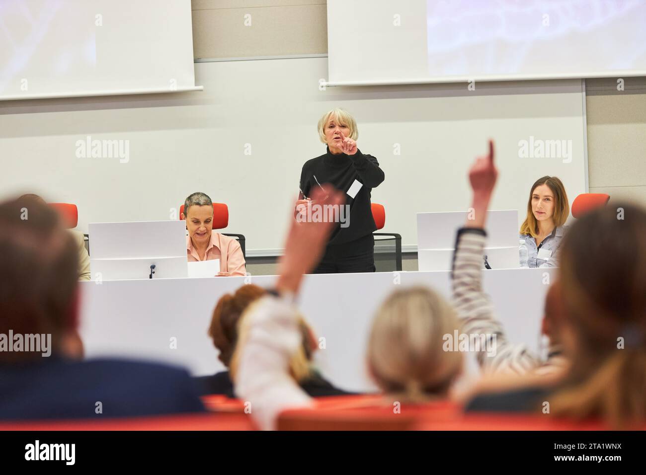 Hand raised and question hi-res stock photography and images - Alamy
