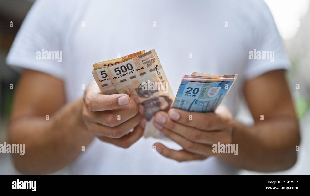 Hispanic man counting mexican hi-res stock photography and images - Alamy
